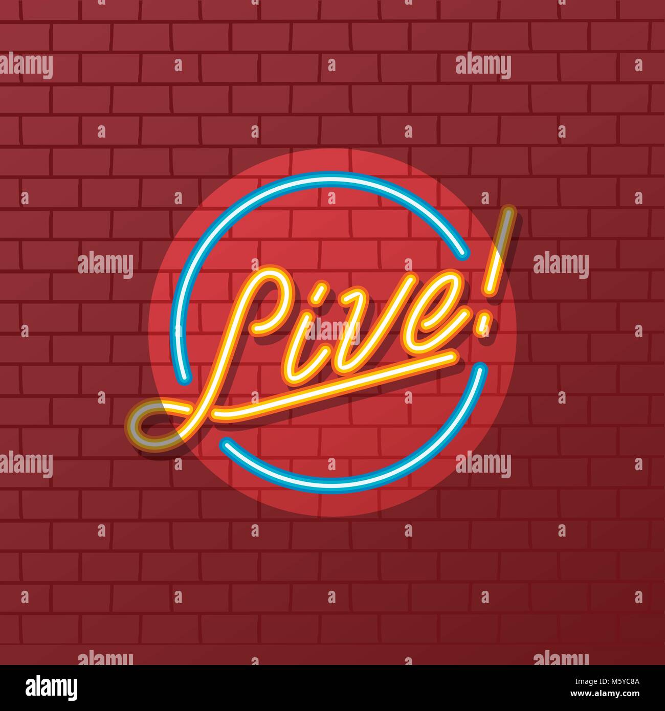 live show tube neon sign vector art Stock Vector Image & Art - Alamy