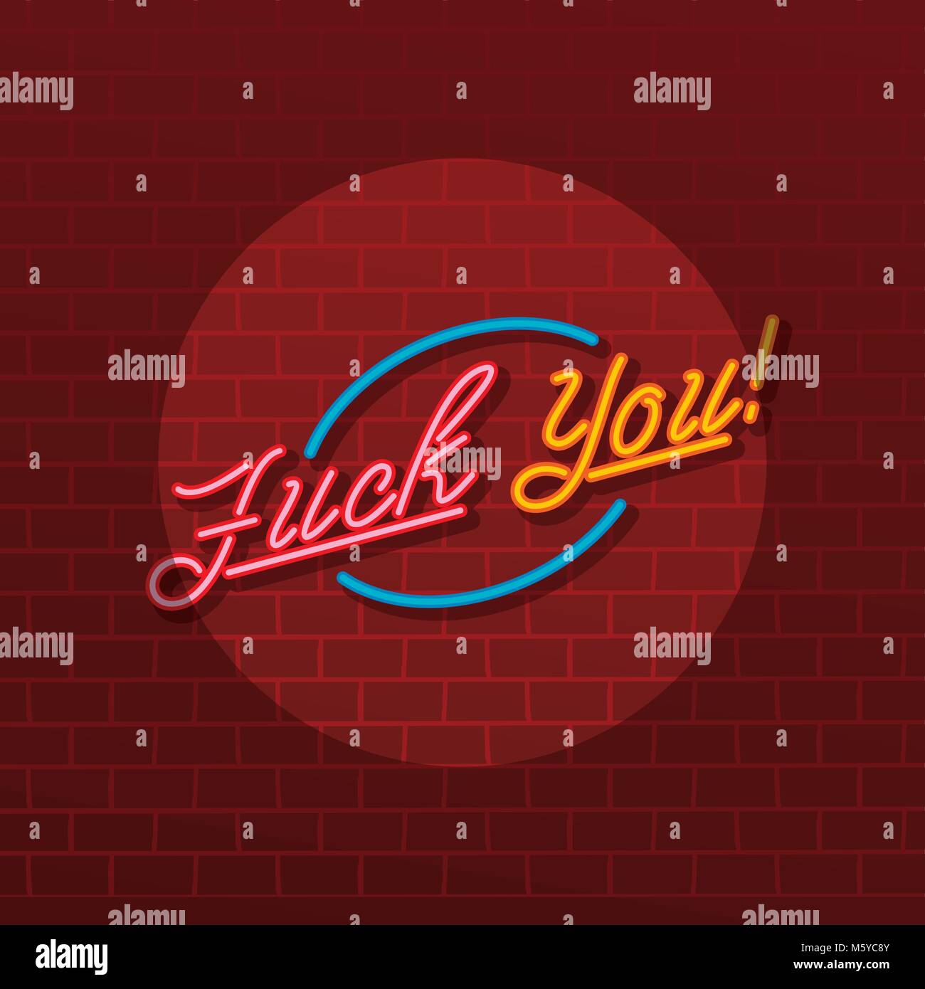 neon sign provoke text theme vector art illustration Stock Vector Image ...