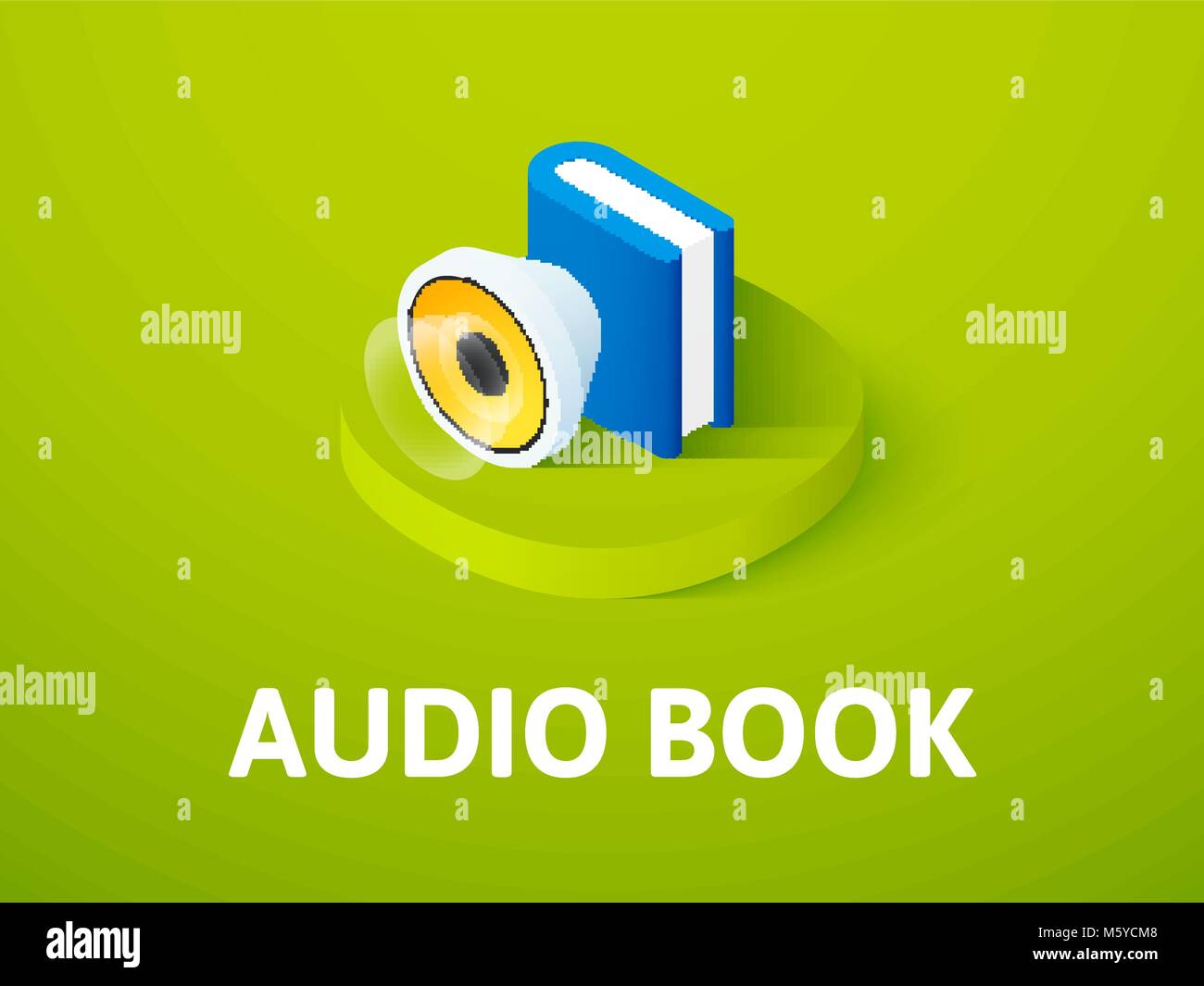 Audio isometric flat set icon book hi-res stock photography and images ...