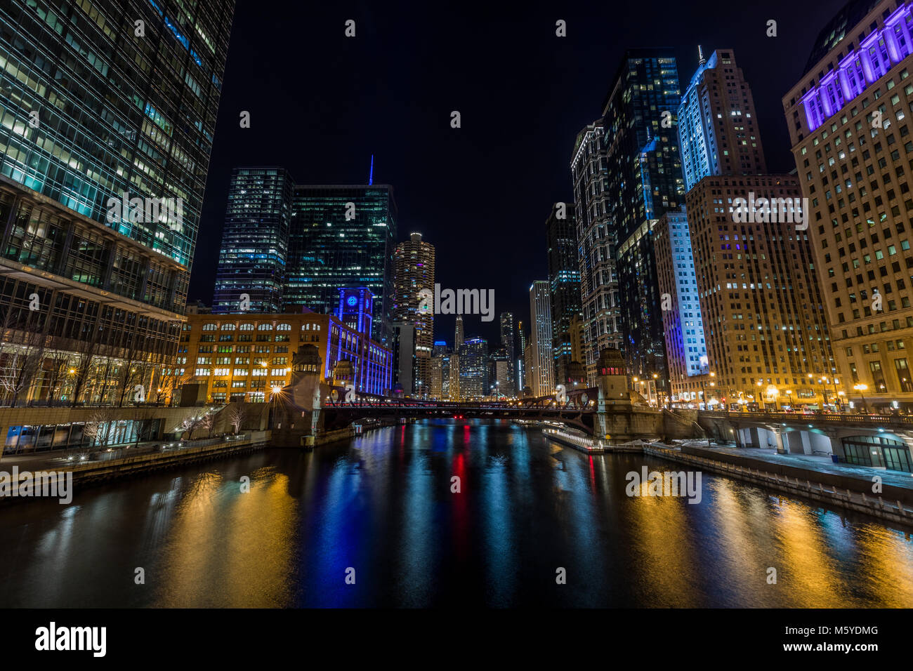 Chicago Streets At Night