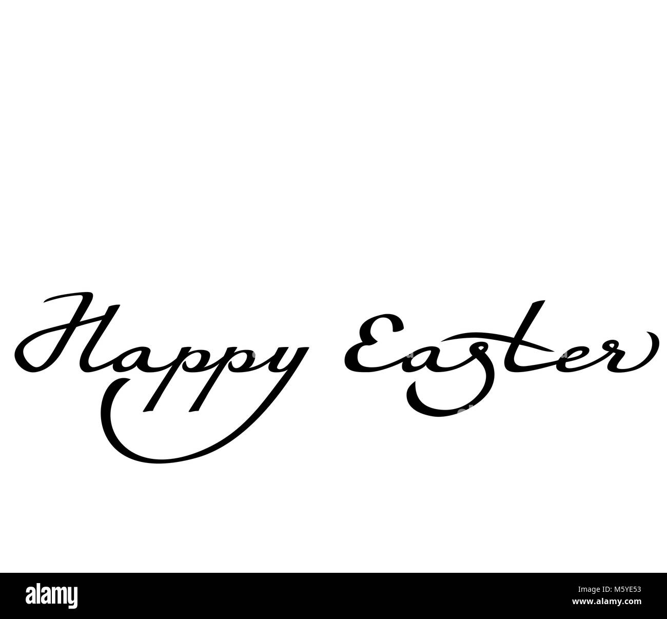Handmade lettering happy easter Stock Vector Images - Alamy