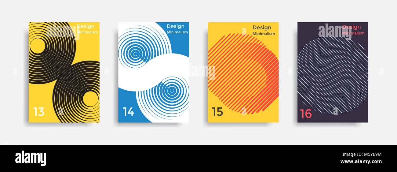 Covers templates collection with graphic geometric shapes Stock Vector ...