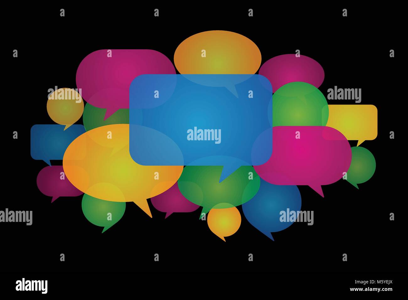 Colorful Speech Bubbles Stock Vector Image & Art - Alamy