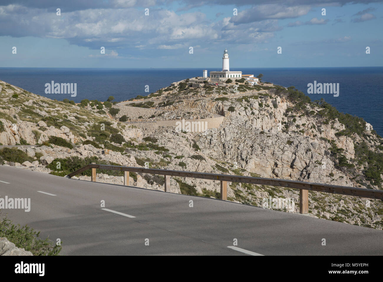 Lighthouse and Road at Formentor; Majorca; Spain Stock Photo - Alamy