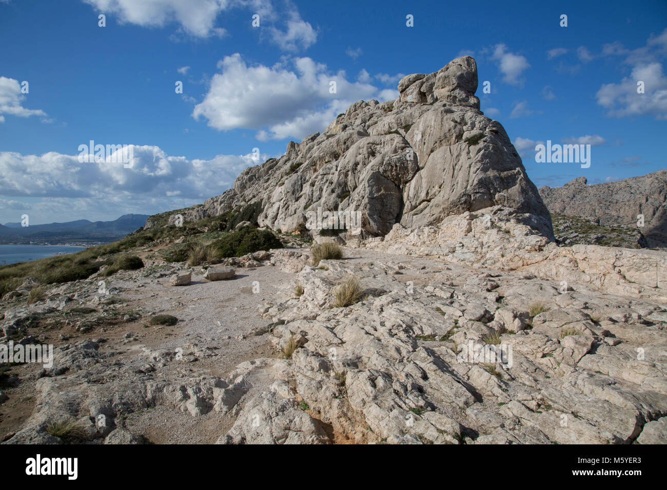 Cliff Peak on Formentor; Majorca; Spain Stock Photo - Alamy