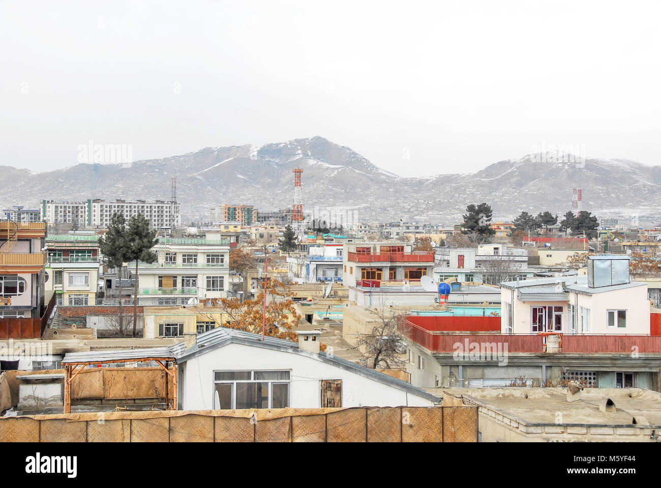 Kabul Afghanistan in the winter with mountains in the background Stock ...