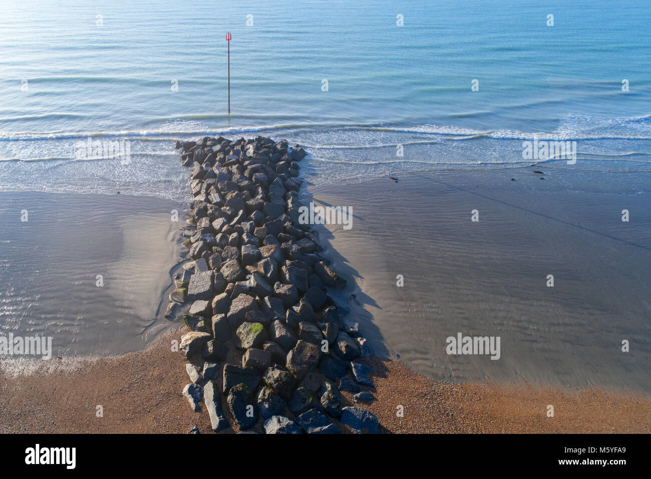 Shoreline groynes aerial hi-res stock photography and images - Alamy