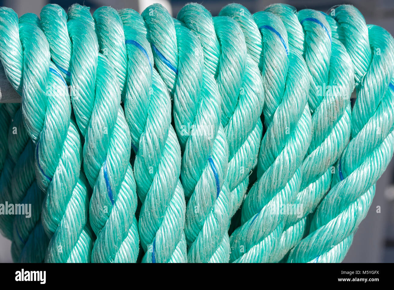 green rope on a boat during whale watching at Andenes at the Lofoten ...
