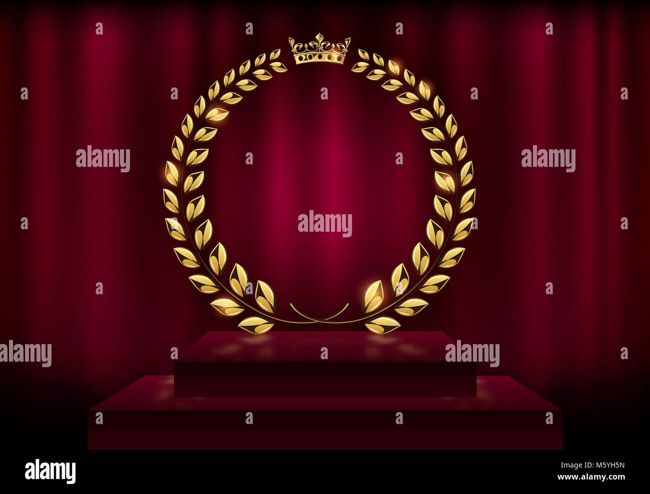 Casino podium stage golden Stock Vector Images - Alamy