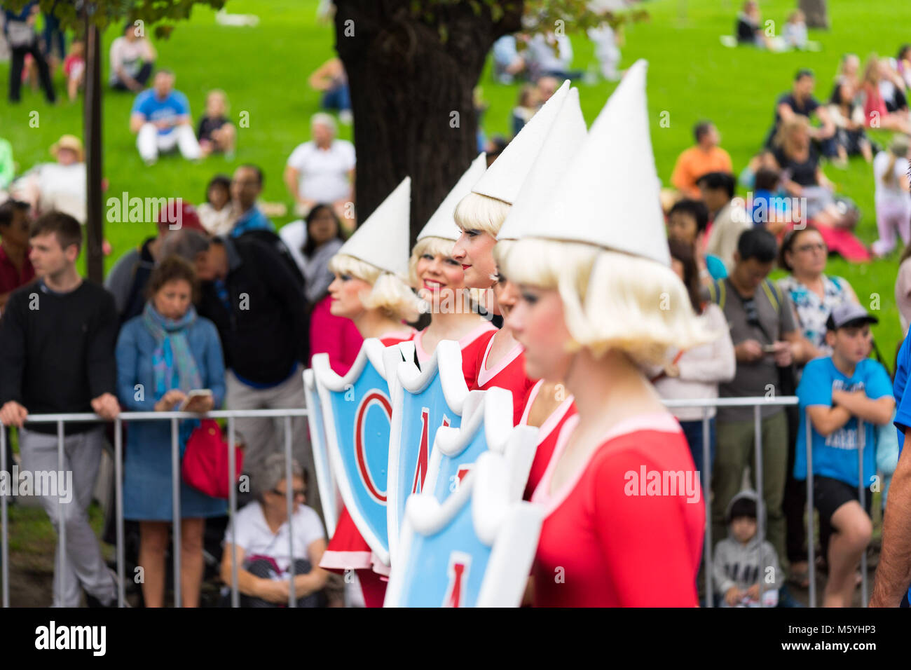 Melbourne, Australia - Mar 14, 2016: The annual Moomba parade on St ...