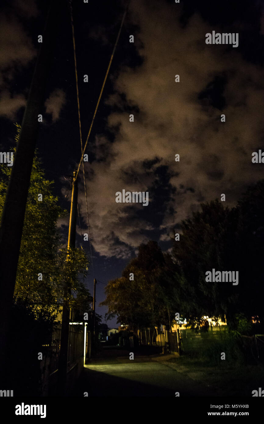 Dark night sky suburbs hi-res stock photography and images - Alamy