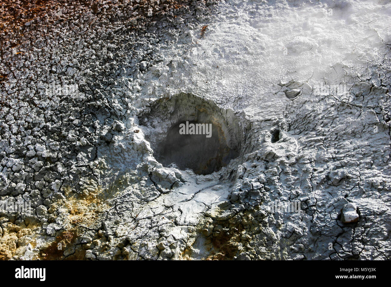 mudpot landscape boiling earth Stock Photo - Alamy