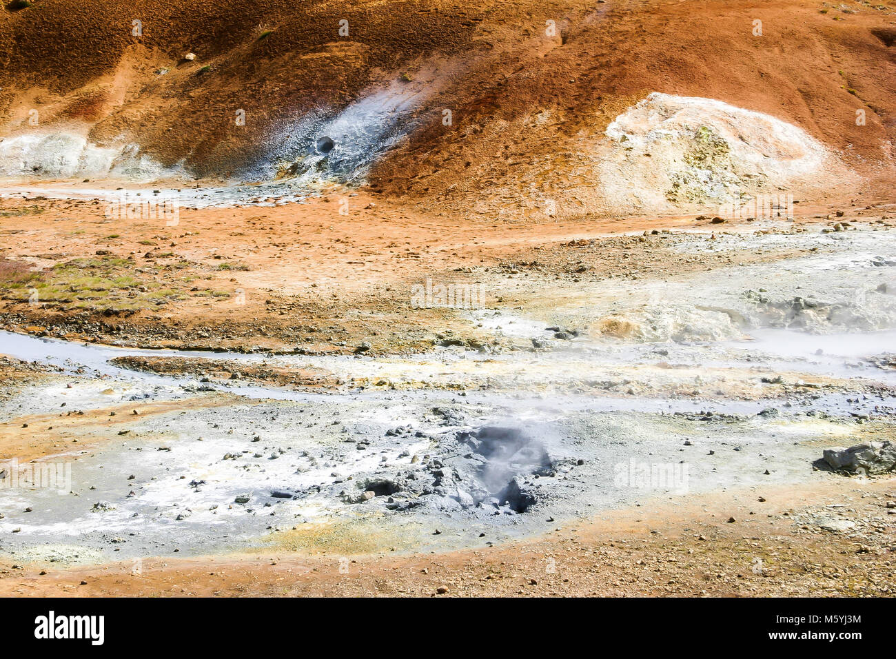 mudpot landscape boiling earth Stock Photo - Alamy