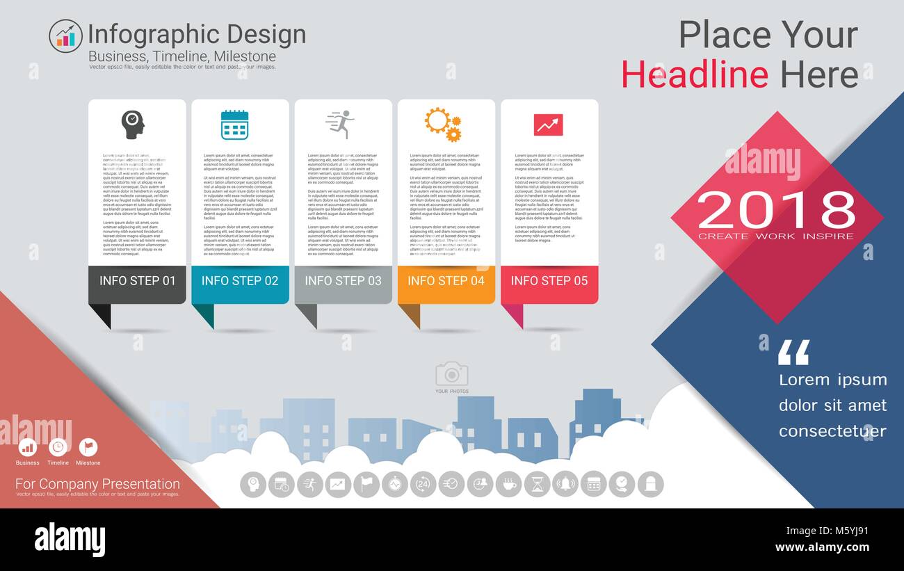 Milestone timeline infographic design, Road map or strategic plan to ...