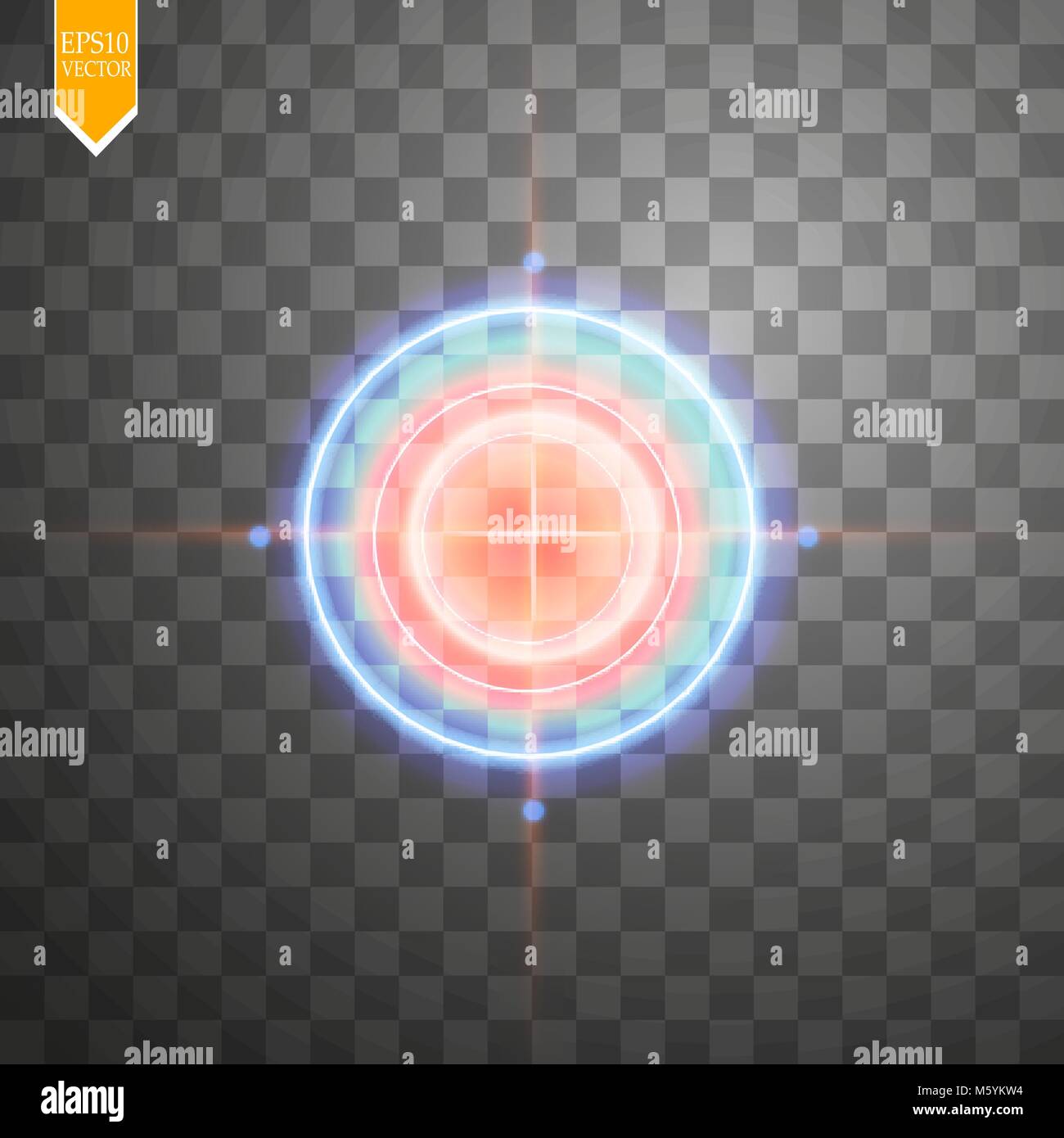 Neon Target isolated. Game Interface Element. Vector illustration Stock Vector Image & Art - Alamy