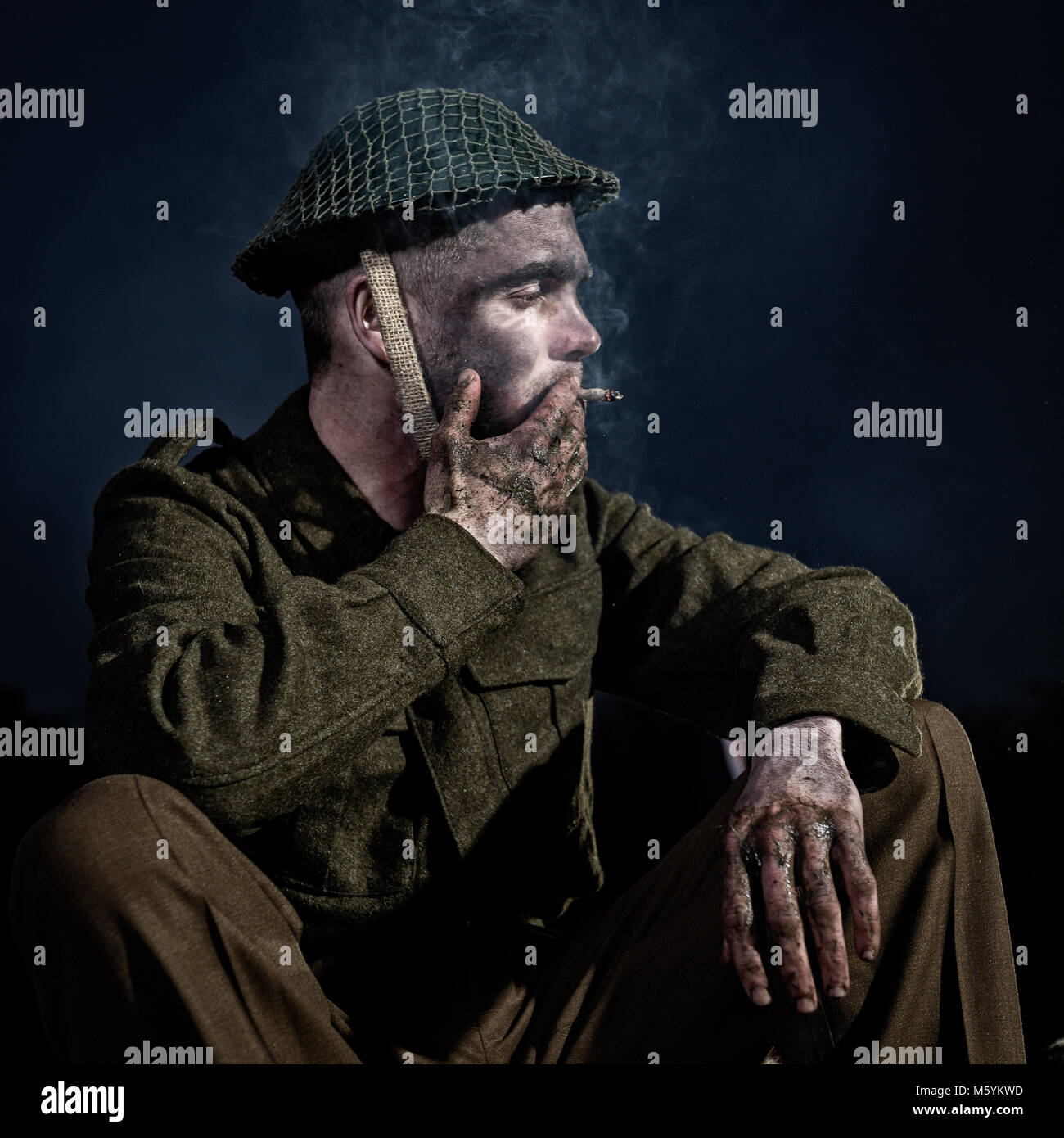Soldier Smoking World War High Resolution Stock Photography and Images ...