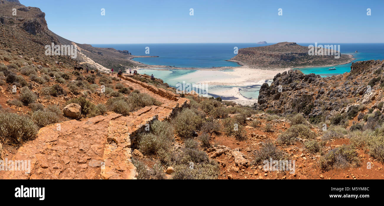 The road to Balos Beach, Kaliviani, Greece Stock Photo - Alamy