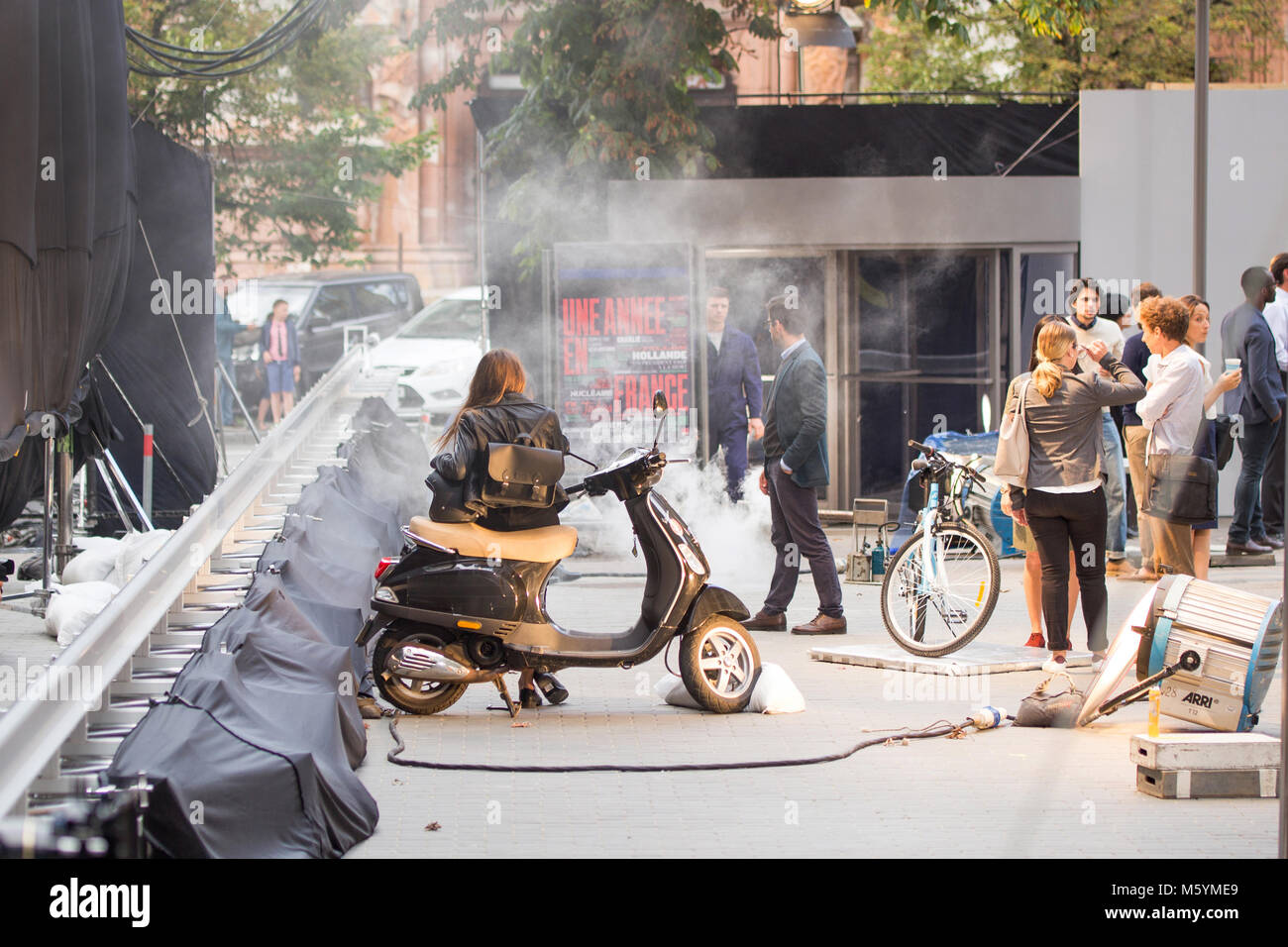 Kiev, Ukraine - July 15, 2017 Outdoors movie set. Cinema production ...