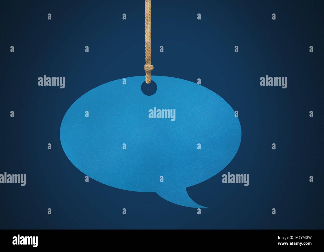 Hanging paper speech bubble Stock Photo - Alamy