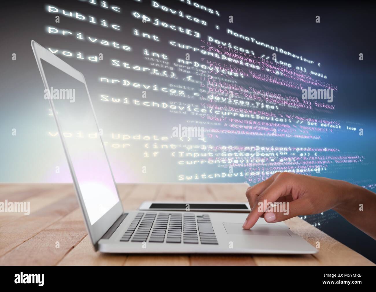 Hand coding text hi-res stock photography and images - Alamy