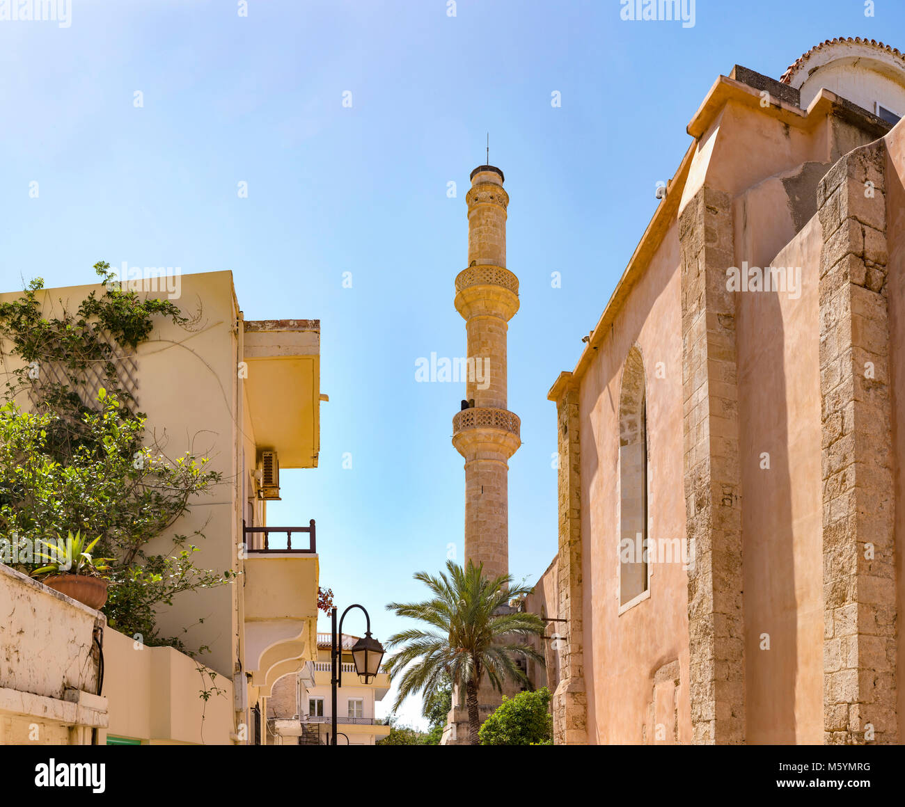 Agios Nikolaos church with a minaret, Chania, Greece Stock Photo - Alamy