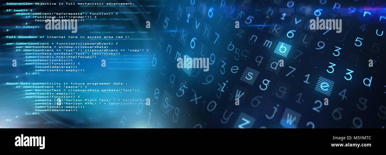 Coding text with transition Stock Photo - Alamy