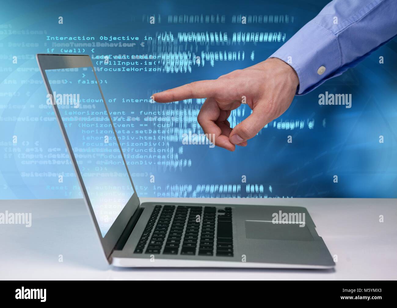 Hand coding text hi-res stock photography and images - Alamy