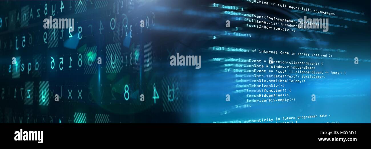 Coding text with transition Stock Photo - Alamy