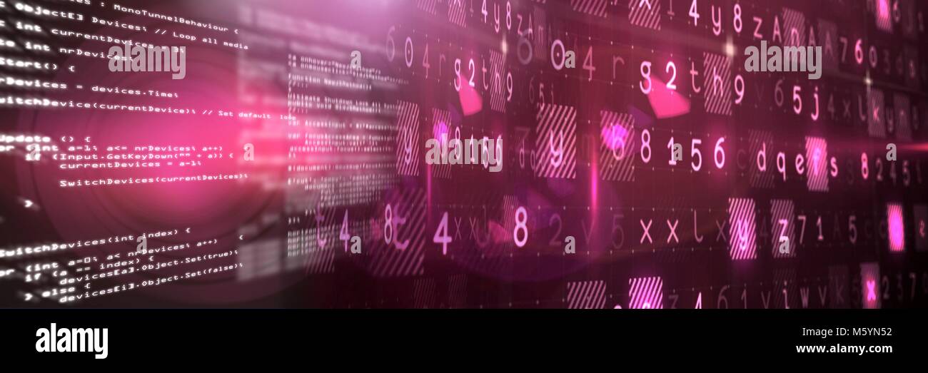 Coding text with transition Stock Photo - Alamy