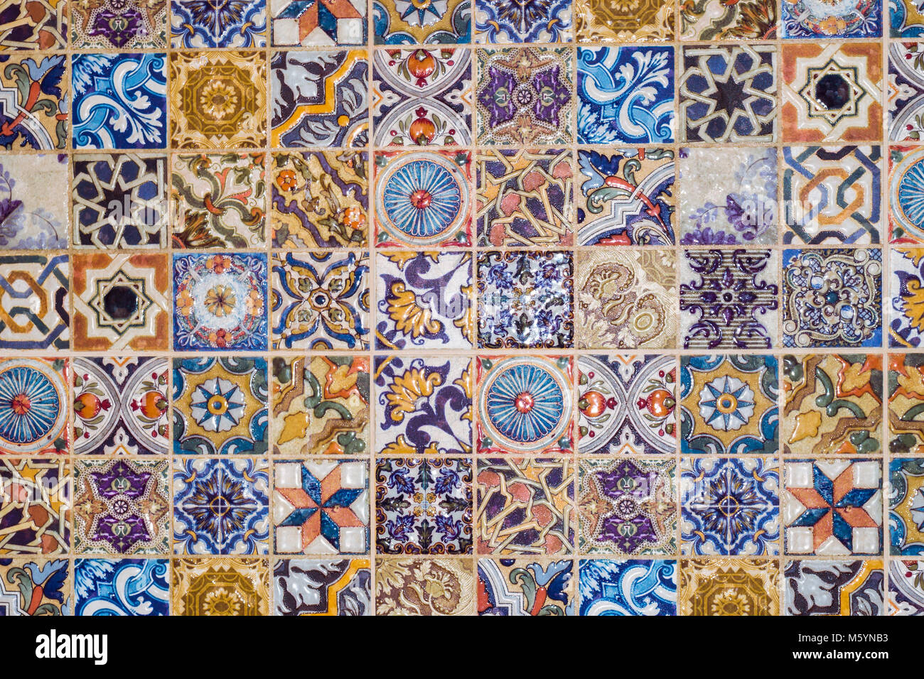 Checkered traditional European ceramic mosaic tile background pattern ...