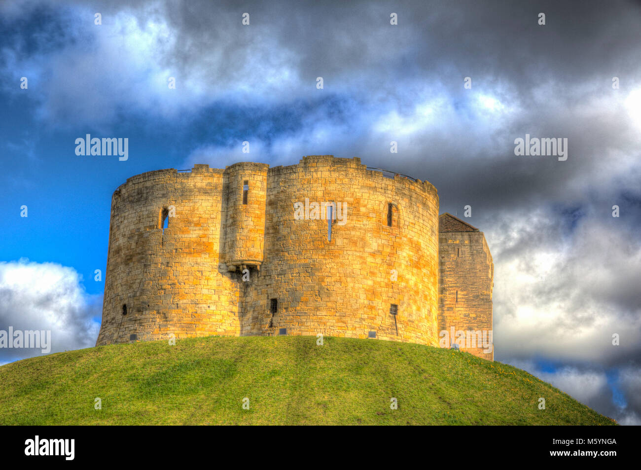 York UK Clifford`s Tower tourist attraction medieval castle in ...