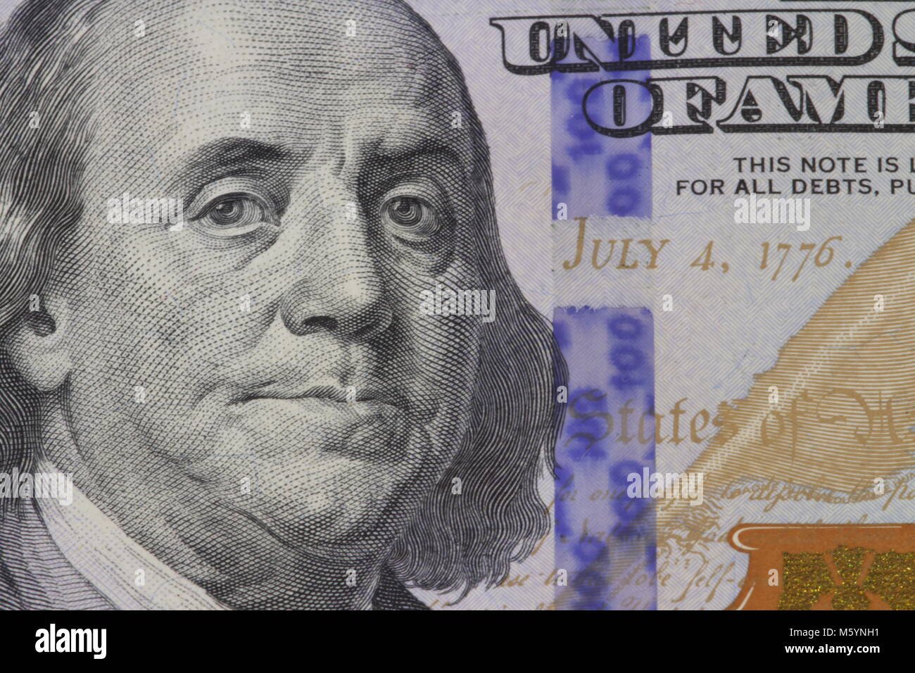 Benjamin franklin portrait dollar hi-res stock photography and images ...