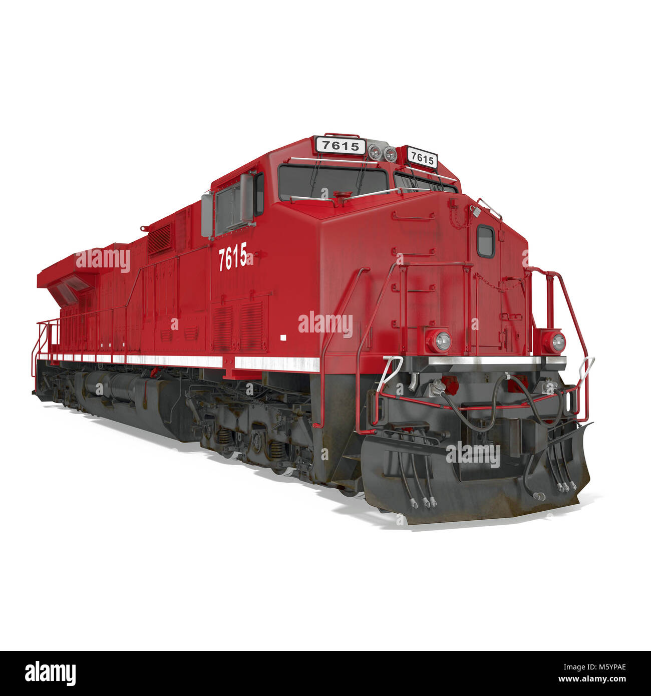 Modern locomotive isolated on white. 3D illustration Stock Photo - Alamy