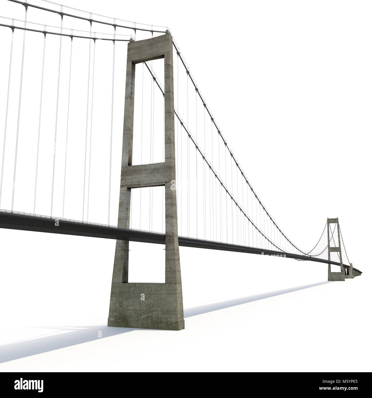 Great Belt Fixed Link Bridge on white. 3D illustration Stock Photo - Alamy