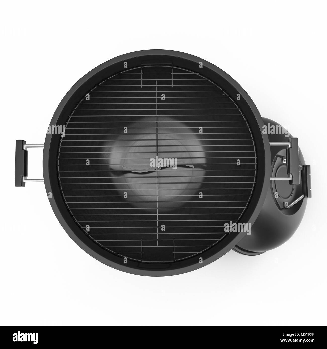 Barbecue grill top view Black and White Stock Photos & Images - Alamy