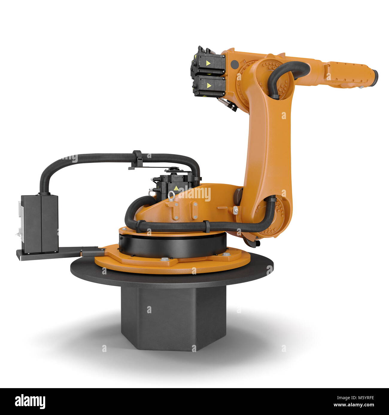 robotic hand machine tool isolated on white. 3D illustration Stock ...