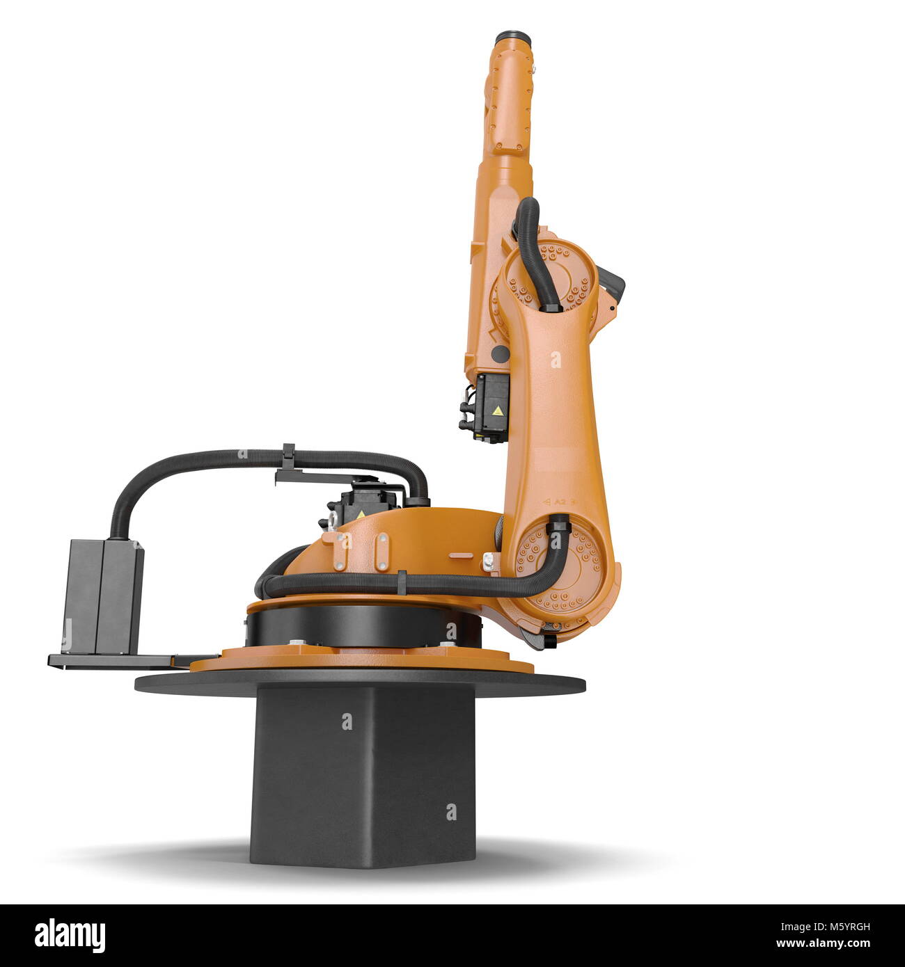 Industrial Robotic Arm isolated on white. 3D illustration Stock Photo ...
