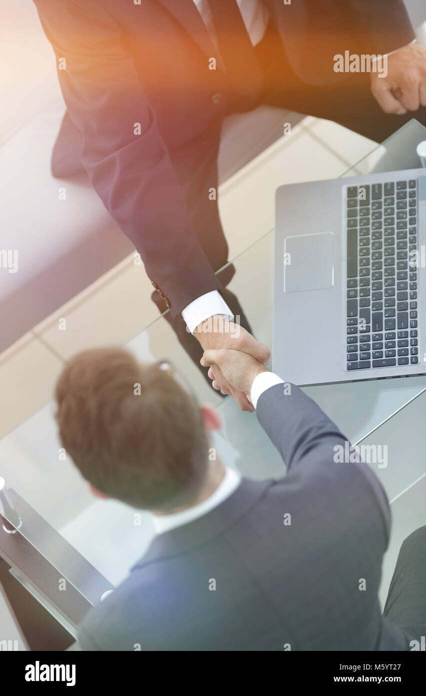 handshake business people in the workplace Stock Photo - Alamy