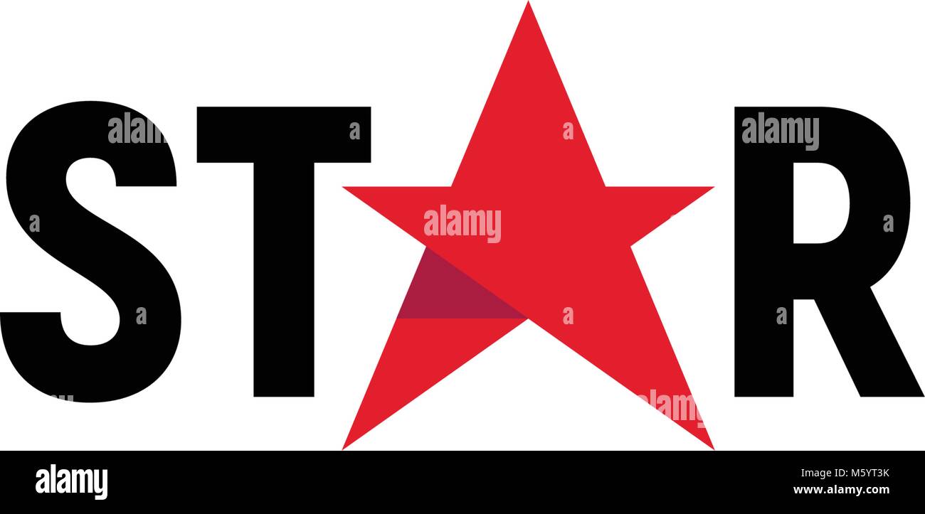 Red star isolated logo vector template on white background Stock Vector ...