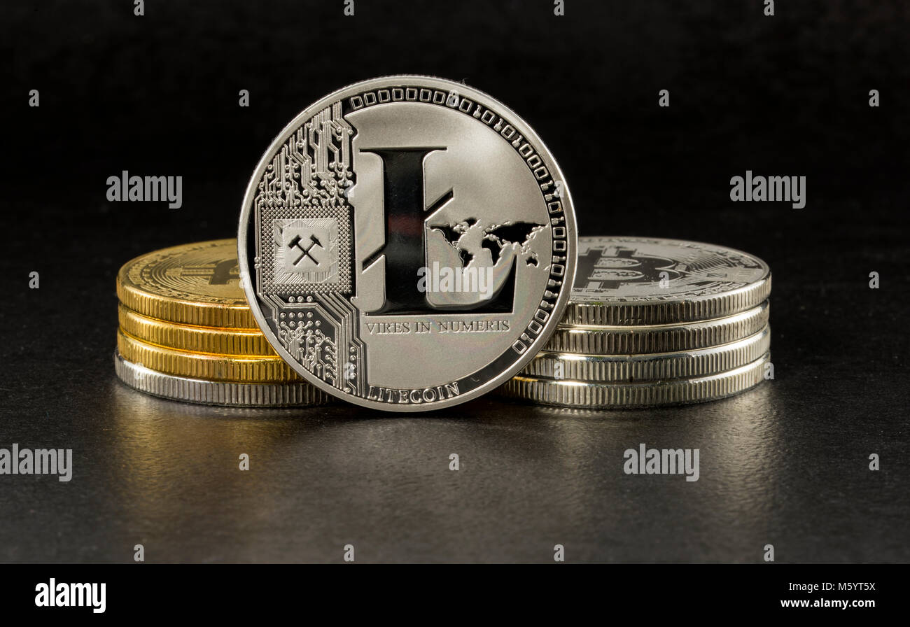 Black litecoin hi-res stock photography and images - Alamy