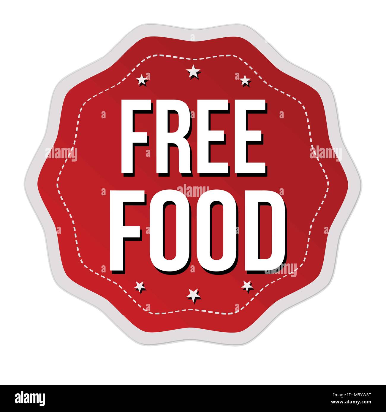 Free food label or sticker on white background, vector illustration ...
