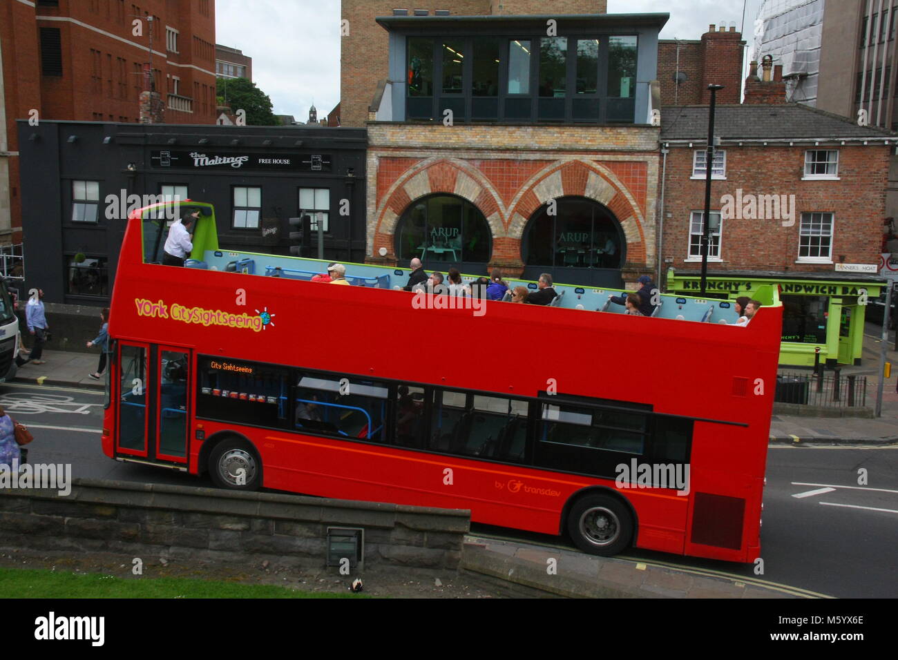 A RED OPEN TOP TRANSDEV TOUR BUS IN THE CITY OF YORK Stock Photo - Alamy
