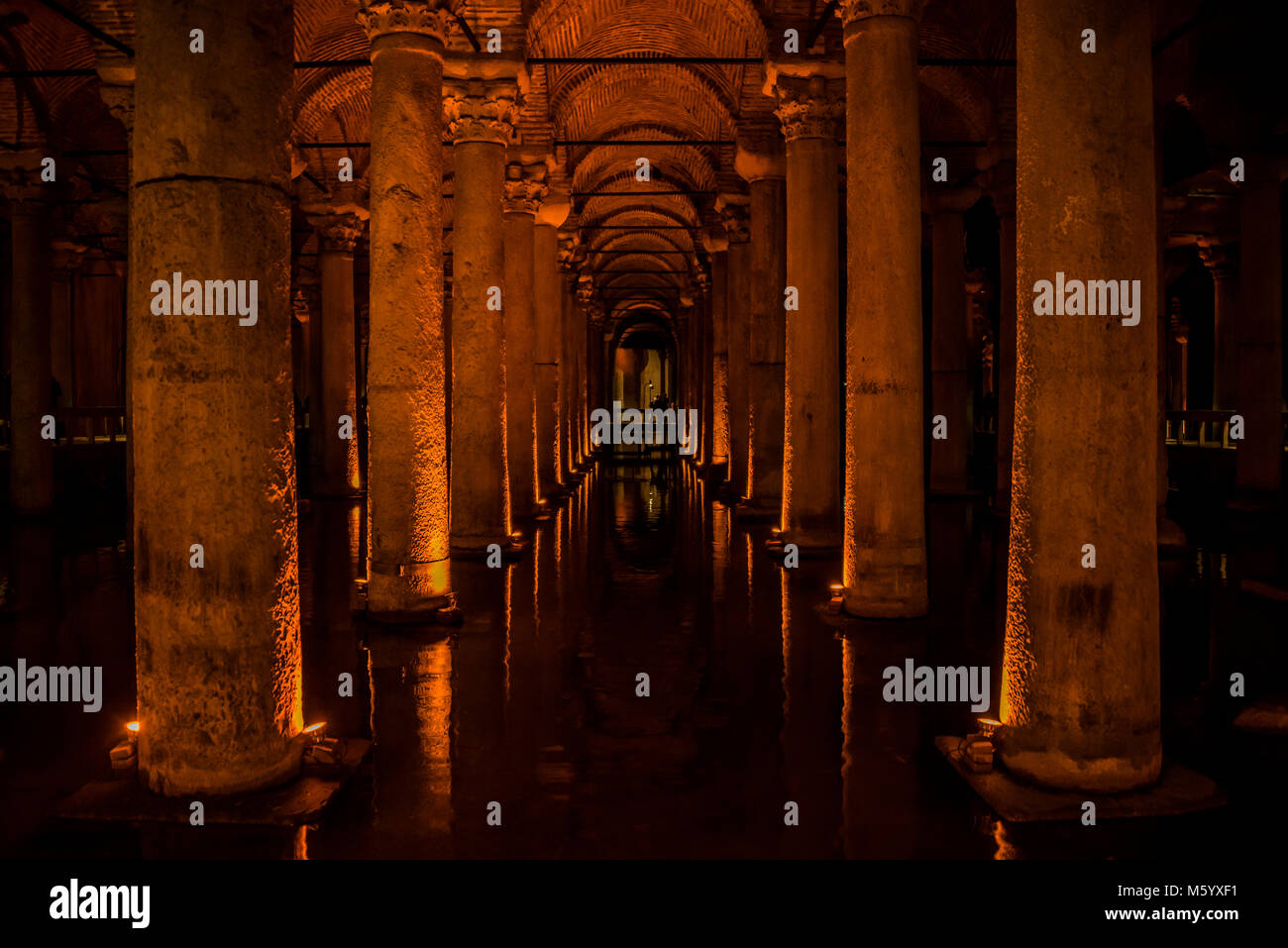 Basilica Cistern - Hauntingly lit sixth-century columns and vaulted ...