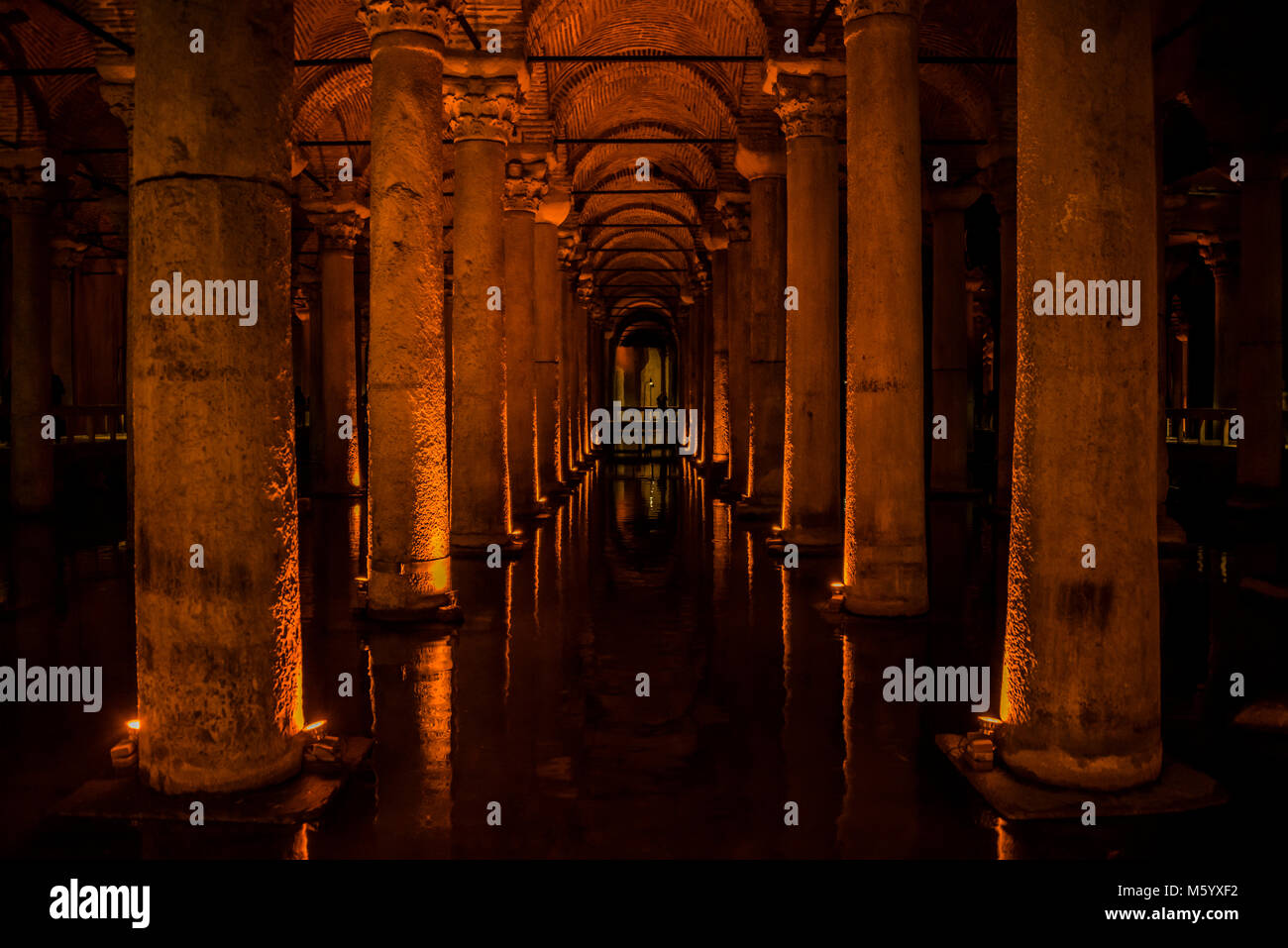 Basilica Cistern - Hauntingly lit sixth-century columns and vaulted ...
