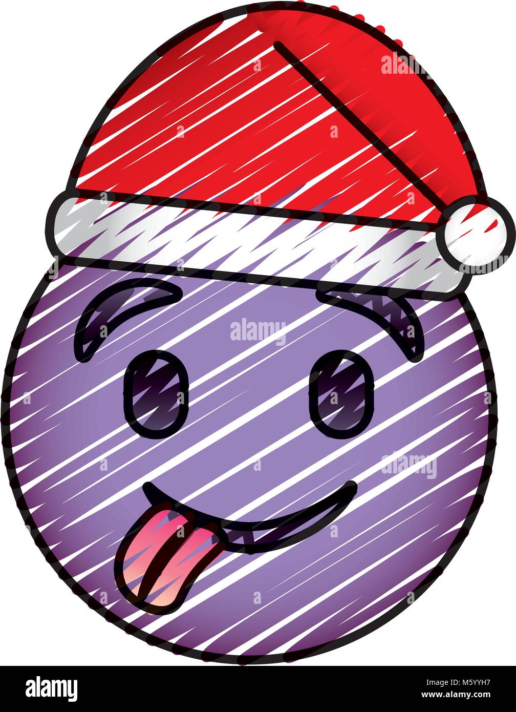 Cute purple kawaii emoticon face hi-res stock photography and images ...