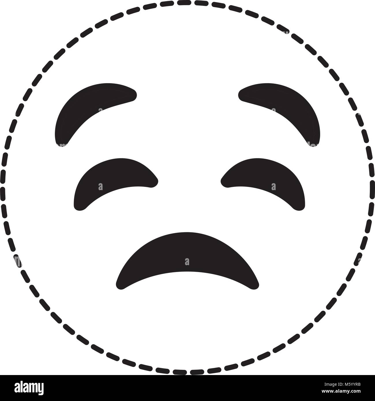 cute smile emoticon sad expression Stock Vector Image & Art - Alamy
