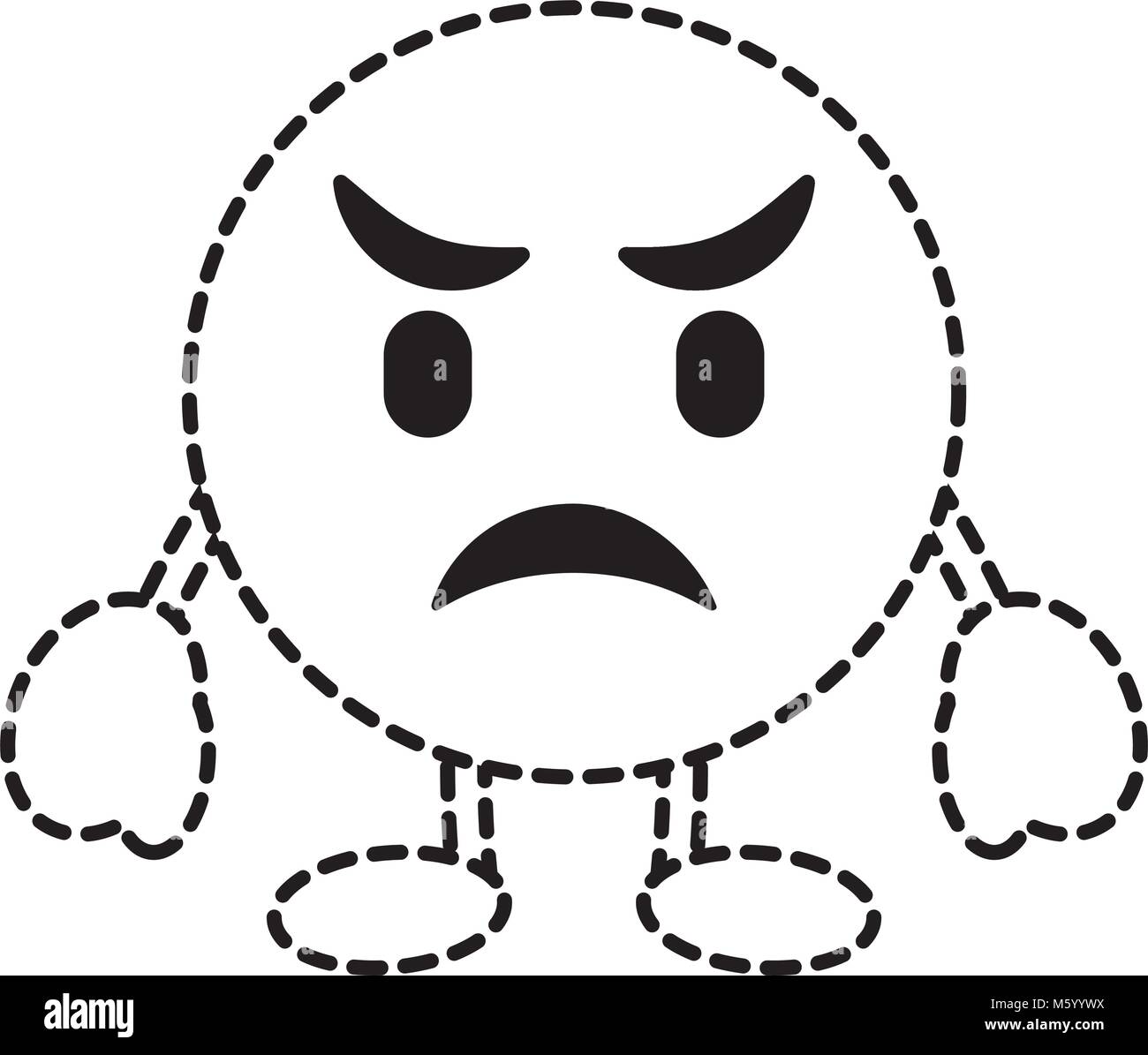 emoticon cartoon face angry character Stock Vector Image & Art - Alamy