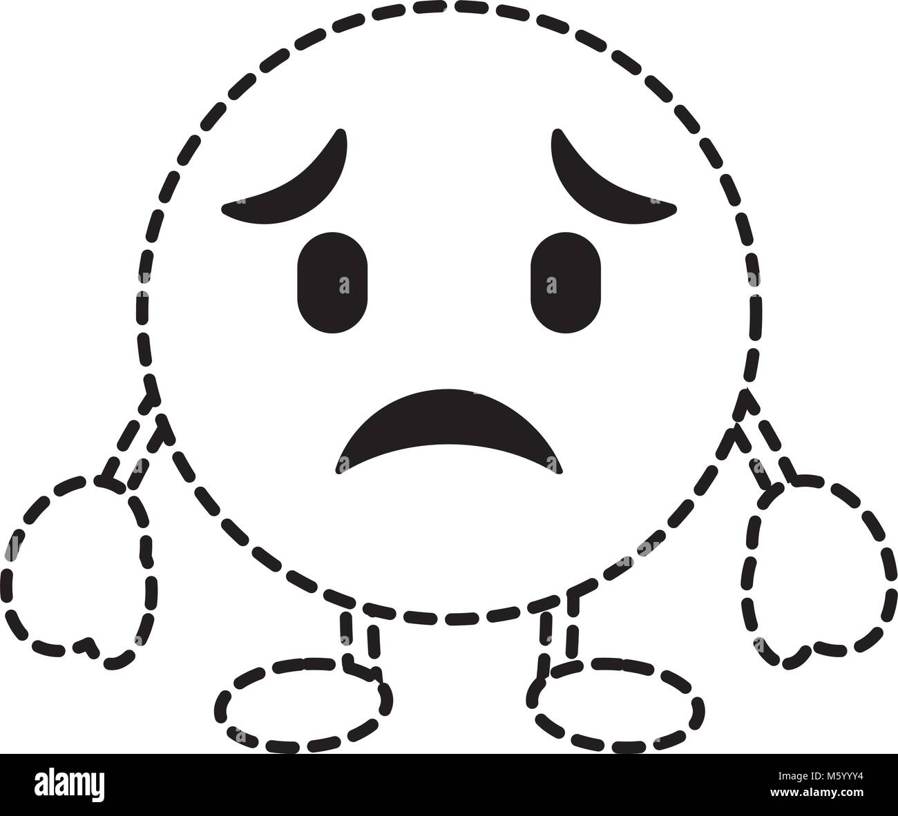 emoticon cartoon face sad character Stock Vector Image & Art - Alamy