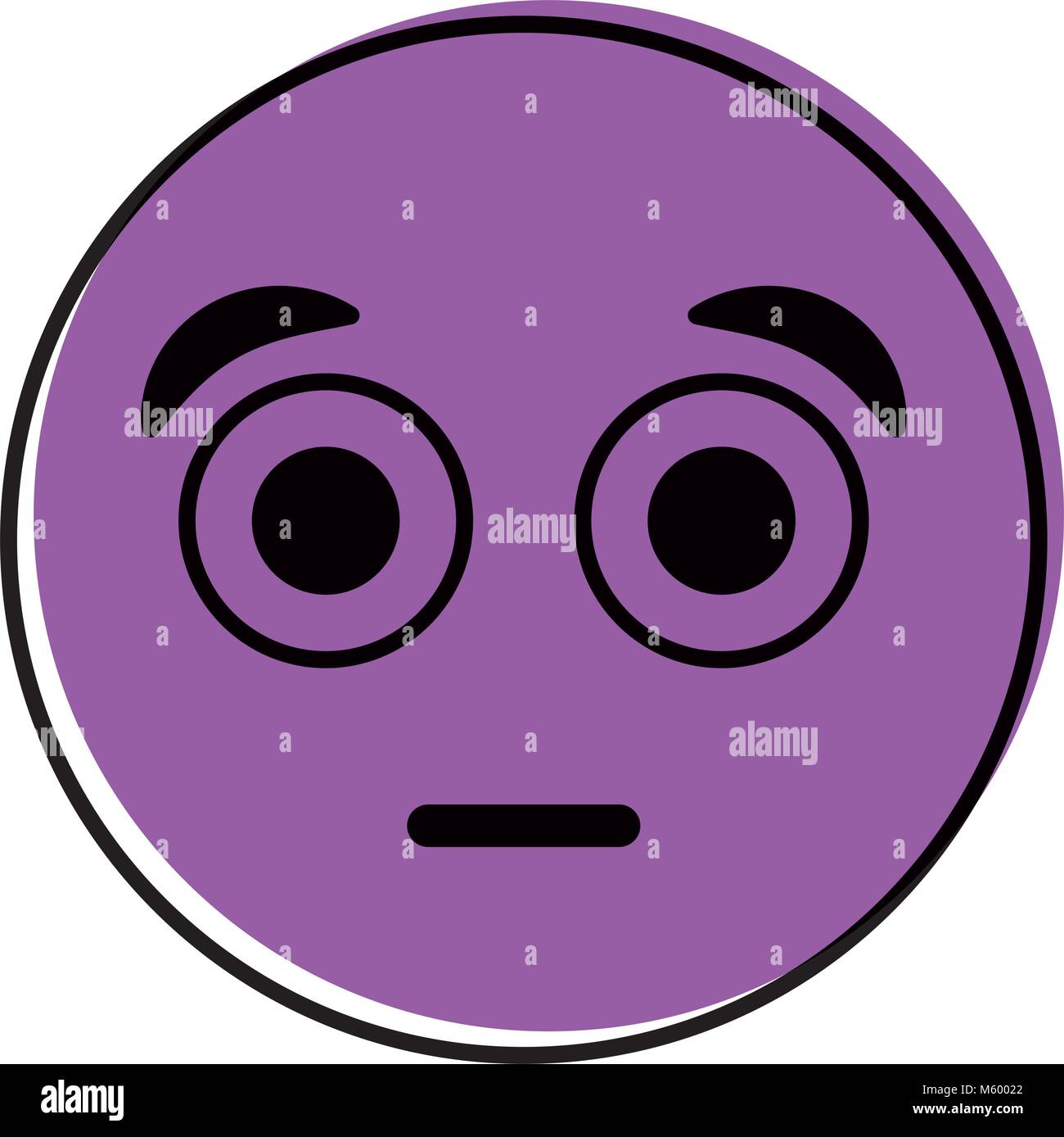 purple emoticon cartoon face surprised Stock Vector Image & Art - Alamy