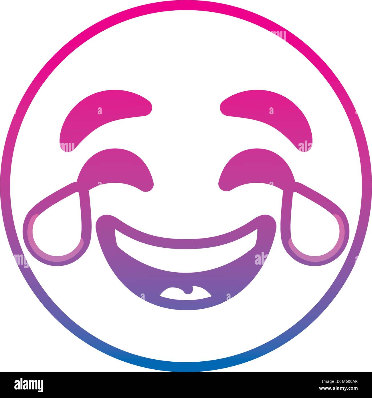 cute smile emoticon happy tears expression Stock Vector Image & Art - Alamy